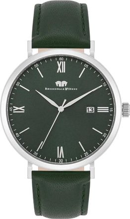 Rhodenwald & S&ouml;hne Uhren - Herren Armbanduhr Adelsmann Echtleder - Gr. unisize - in Silber - f&uuml;r Damen