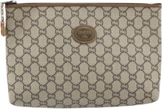 Gucci unisex, Pre-owned, Beige, Taille: ONE Size Pochette Vintage en Toile Pre-owned