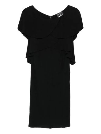 Chanel robe courte à empiècements volantés - Noir