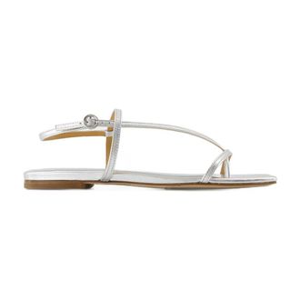 Aeyde Womens Ella Sandals Silver Calfskin