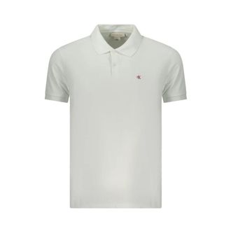 Calvin Klein Wei&szlig;es Baumwoll Herren Polo Shirt - - Tops - Herren - Wei&szlig; - XL