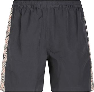 Burberry Homme, Maillots de bain, Noir, Taille: L Check Trim Swim Shorts