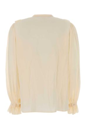 Chlo&eacute; Ruffled Silk Blouse - White