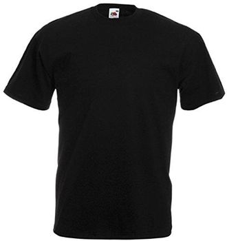 Fruit Of The Loom Fruit Of The Loom Mens Valueweight Ras De Cou, T-Shirt Manche Courte, pas Col En V - Noir-, 3XL / 127-132cm