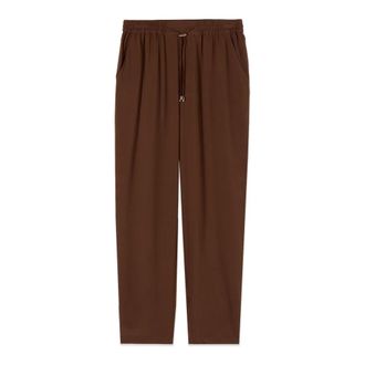 Oltre Viskose Jogger - - Trousers - Damen - Braun - M