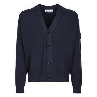 Stone Island Homme, Pulls, Bleu, Taille: XL Cardigan Oversize C&ocirc;tel&eacute;