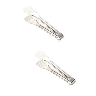 Garneck 2pi&egrave;ces Pince Multifonctionnelle Acier Inoxydable Pour Barbecue Cuisine Clip Alimentaire Design Antid&eacute;rapant