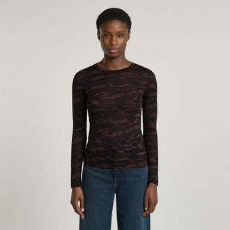 G-Star Fine Lace AOP Slim Top - Mehrfarbig - Damen