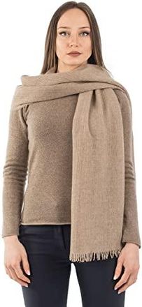 DALLE PIANE CASHMERE Pashmina 100% cachemire - Made in Italy - Femme, Couleur: Vison, Taille unique