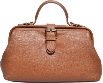 Anna Luchini Braun Rindsledertasche