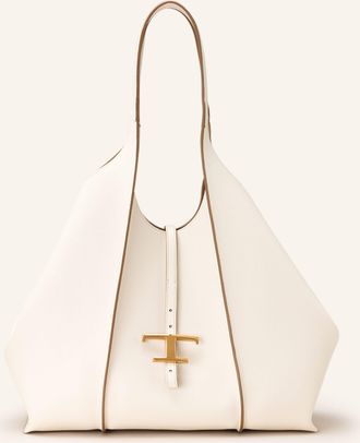 Tod's Tods Shopper T Timeless Medium Mit Pouch weiss