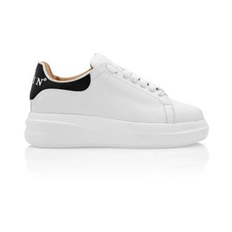Philipp Plein Leather Low-Top Sneakers - - Shoes - Herren - Wei&szlig; - 44 EU