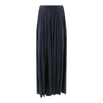 Max Mara Langer Faltenrock aus leichtem Jersey - - Skirts - Damen - Blau - S