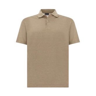 Paul & Shark Homme, Tops, Beige, Taille: XL Polo en coton et soie