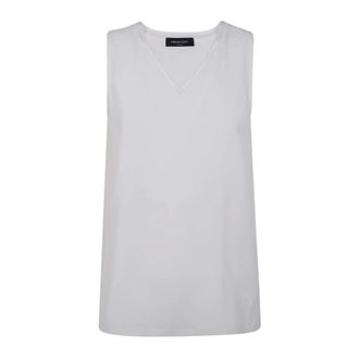 Fabiana Filippi D&eacute;bardeur en cr&ecirc;pe de Chine - Femme - Tops - Blanc - Taille: 38 FR