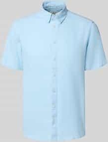 Blend Slim Fit Leinenhemd mit Viskose-Anteil Modell Bobby