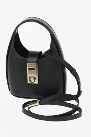 Ferragamo Leather Mini Hobo Bag With Removable Shoulder Strap Salvatore Ferragamo