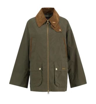 Barbour Olive green Zip Front Jacket Size M