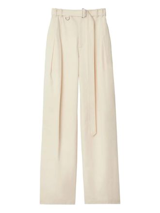 Burberry pantalon ceinturé en gabardine - Tons neutres