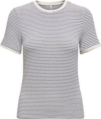 Only Damen Onltine S/S O-Neck Top JRS, Cloud Dancer, X-Large