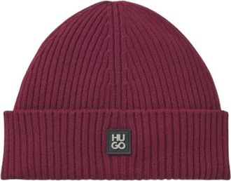 HUGO BOSS Xola Metal Beanie - - Accessories - unisex - Rot - ONE SIZE
