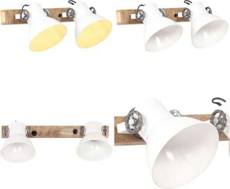 vidaXL Lampe murale industrielle Blanc 45x25 cm E27 - Lampe Murale - Applique Murale - Luminaire Industriel - &Eacute;clairage Mural - Lampadaire - Home & Living
