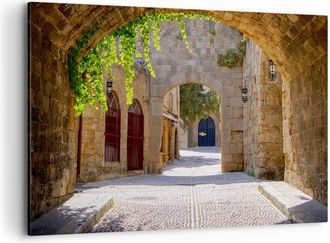 Arttor Wandbilder Dekoration Wohnzimmer Straße Geschichte Architektur Denkmal Bilder auf Leinwand 120x80cm Leinwandbild Schlafzimmer Deko Wand Kunstdruck Art