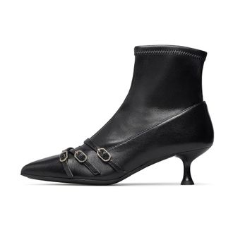 Loriblu Riemchen-Ankle Boots aus Nappaleder - - Shoes - Damen - Schwarzk - 38 EU