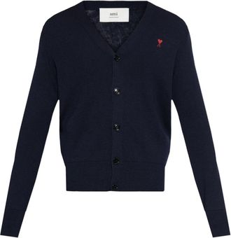 Ami Homme, Pulls, Bleu, Taille: XS Ami de Coeur Cardigan