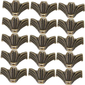 NUOBESTY 24 Stück Teiliges Möbelbeine aus Robustem Dekorative Verstellbare Füße für Möbel und Schmuckboxen Antik grüne Beschläge Hohe Tragkraft Einfache Montag