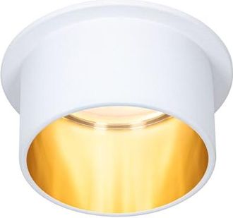 Paulmann 93380 Gil Spot LED encastrable &agrave; 3 niveaux de intensit&eacute; rond avec 1 ampoule 6 W &agrave; intensit&eacute; variable Blanc mat dor&eacute; 2700 K