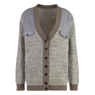 Malo Kaschmir-Strickjacke mit Frontklappentaschen - - Knitwear - Damen - Beige - XS