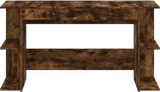 Generic Computertisch mit Ablagefl&auml;chen, Home-Office-Schreibtische, Moderner Schreibtisch mit Offenen Regalen f&uuml;r Schlafzimmer, Wohnzimmer (Ger&auml;ucherte Eiche)