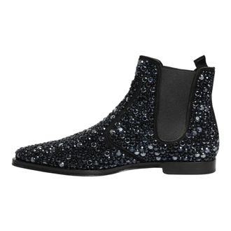Dolce & Gabbana Homme, Chaussures, Noir, Taille: 45 EU Bottines Chelsea Orn&eacute;es