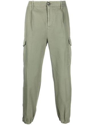 Brunello Cucinelli pantalon &agrave; poches cargo - Vert