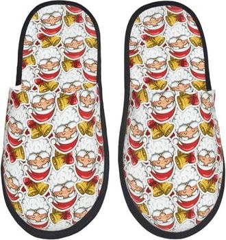 Generic Chaussures De Maison Cloches Du P&egrave;re No&euml;l Pour Femme Et Homme Fuzzy Pantoufles Outdoor Pantoufles Spa Slippers Pour Chambre &Agrave; Coucher H&ocirc;tels M