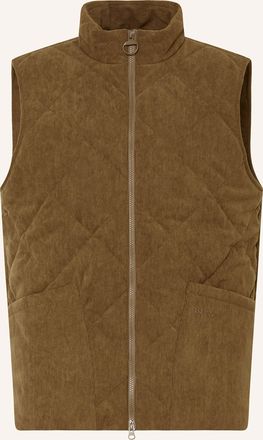 Barbour Steppweste Liddesdale Aus Cord braun