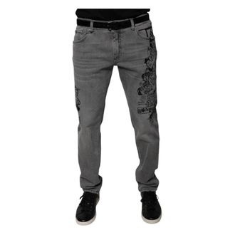 Dolce & Gabbana Love Jeans mit Print - - Jeans - Herren - Grau - 2XL