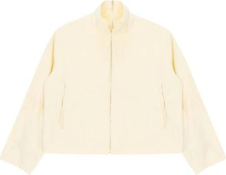 Carven Femme, Vestes, Beige, Taille: 34 FR Veste zipp&eacute;e &agrave; col montant