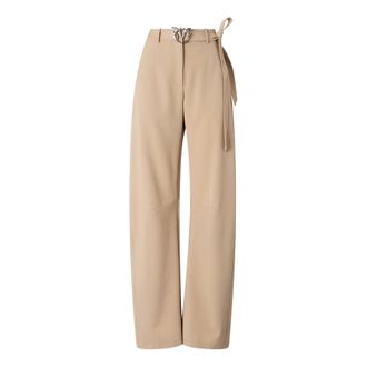 Pinko Pinko, Femme, Pantalons, Beige, Taille: 38 FR Pantalon large