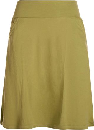 vishes Alternative Bekleidung - Rock Damen Knielang Bio Baumwolle Breiter Bund Jersey R&ouml;cke Basic hellgr&uuml;n 46