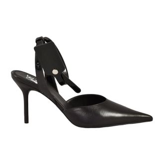 Off-white Femme, Chaussures, Noir, Taille: 36 EU Sandalette en cuir avec talon 10cm