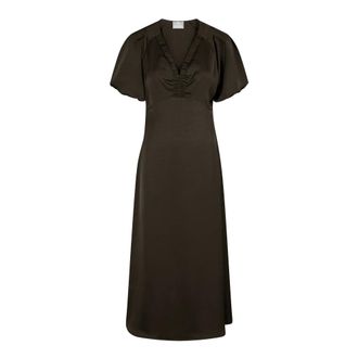 Neo Noir Femme, Robes, Brun, Taille: 38 FR Illana Heavy Sateen Dress