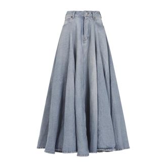 Balenciaga Godet Maxi Skirt - - Skirts - Damen - Blau - S