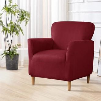 Shanna Housses de Fauteuil Velours pour Banquet: Housses De Chaise De Luxe Modernes, 1 Pièce, Jacquard Imperméable avec Une Housse De Fauteuil Douce pour Le 