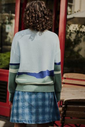 Next Rundhalspullover Rundhals-Sweatshirt mit langen &Auml;rmeln (1-tlg)