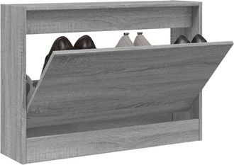 vidaXL Schuhschrank Grau Sonoma 80x21x57 cm Holzwerkstoff Vidaxl