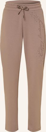 Monari Monari Jerseyhose Mit Schmucksteinen beige