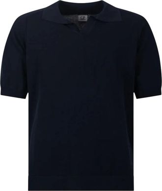 C.P. Company C.p. Company, Homme, Pulls, Bleu, Taille: M Pull en Tricot Col Polo