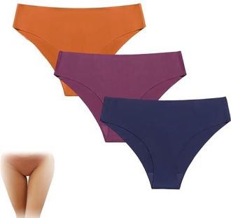 Generic Lot de 3 sous-v&ecirc;tements en soie glac&eacute;e sans couture pour femme - R&eacute;sistants &agrave; la transpiration - Respirants - Confortables - Ne se voient pas - Extens